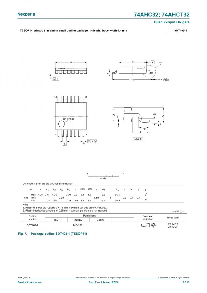 74AHCT32BQ,115 datasheet page 9