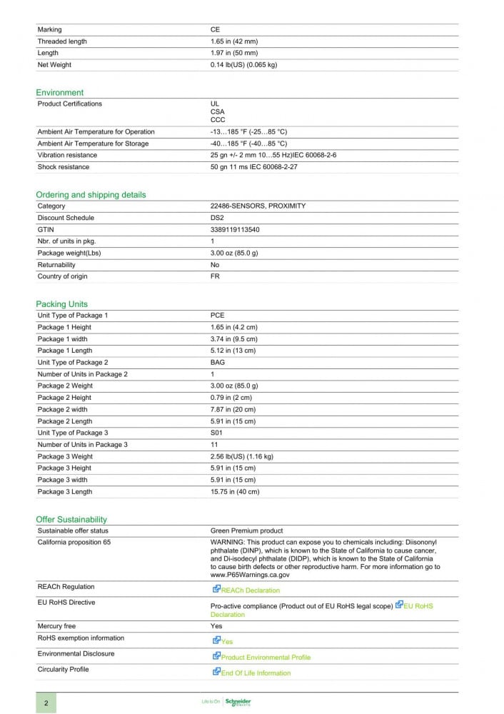 XS212AANAL2 technical document page 2