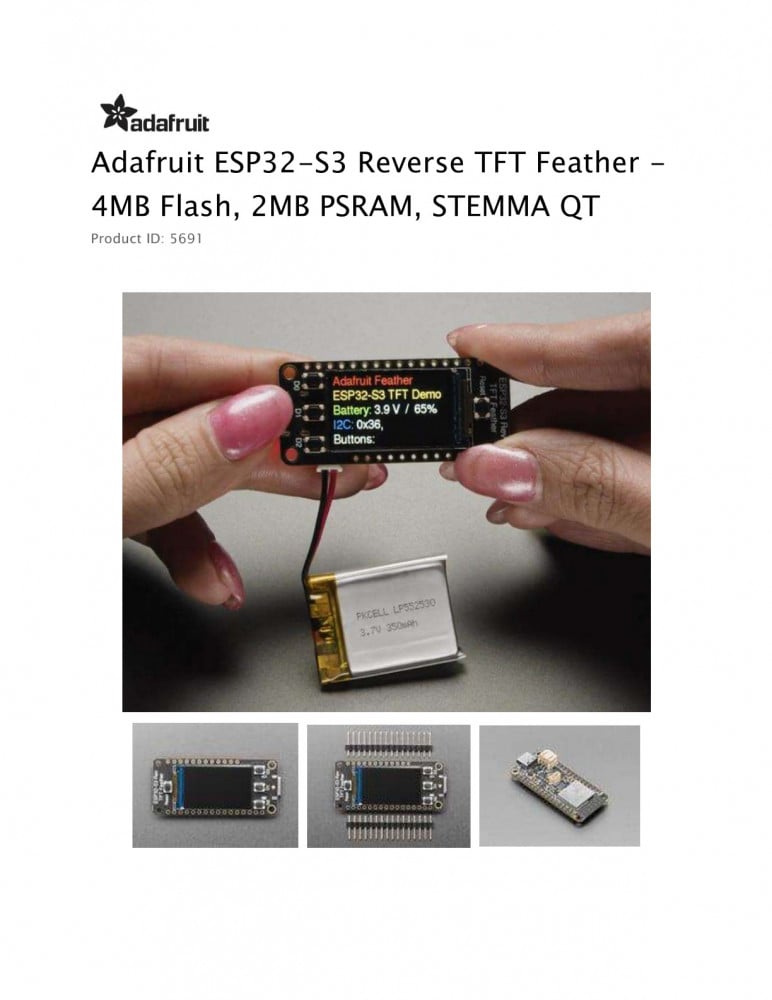 Adafruit 5691 technical documentation page 1