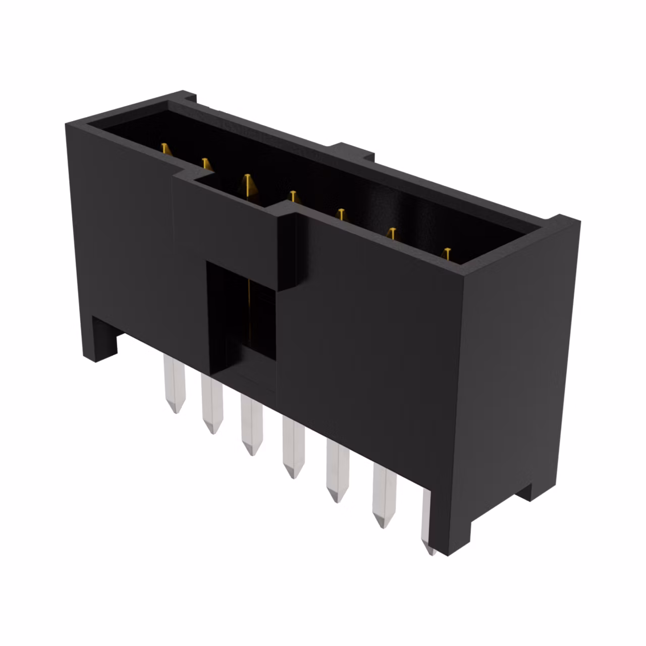 C-Grid III PCB Header, 2.54mm Pitch, Through Hole, Single Row, Vertical, Shrouded, 7 Circuits, 0.05µm Gold (Au) Flash Plating for sale