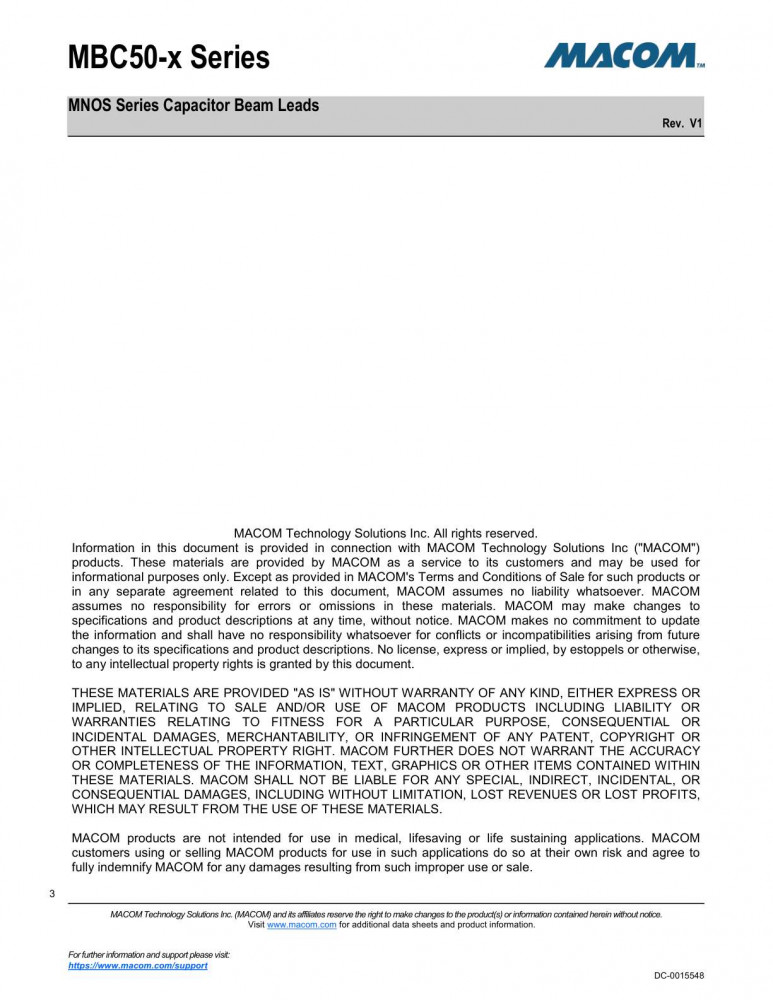 MACOM MBC50 MNOS capacitor package page 3
