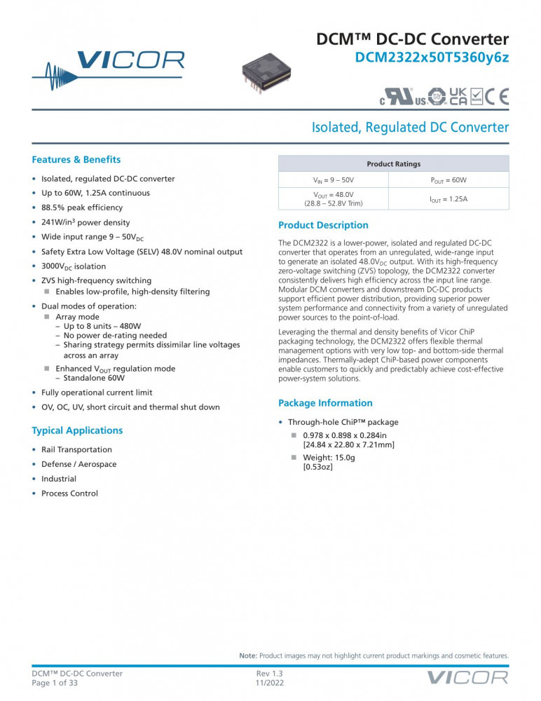 DCM2322 technical document page 1