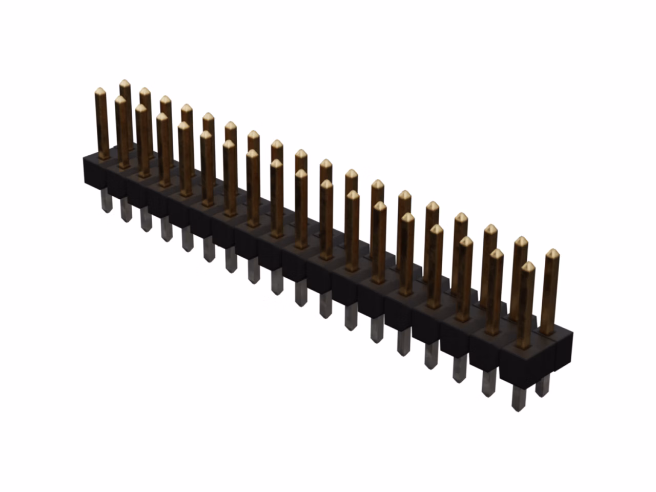 C-Grid Header, 2.54mm Pitch, Through Hole, Dual Row, Vertical, 36 Circuits, 0.38µm Gold (Au) Plating, Tray Packaging, Lead-Free for sale