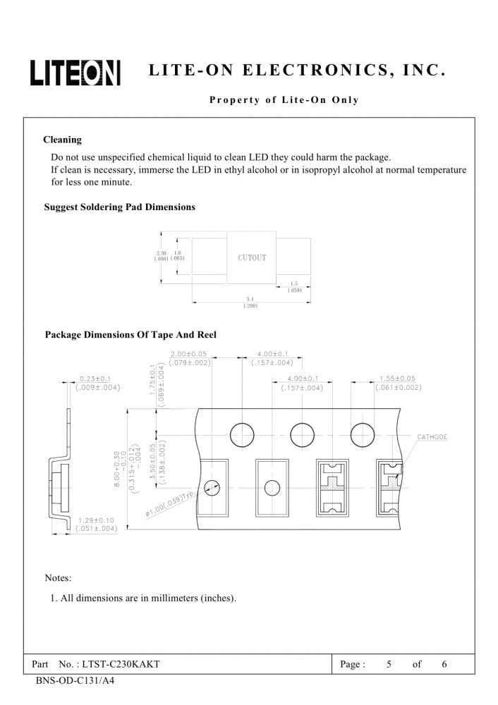 LTST-C230KAKT datasheet page 5