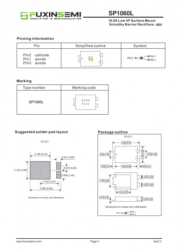 SP1060L datasheet page 3