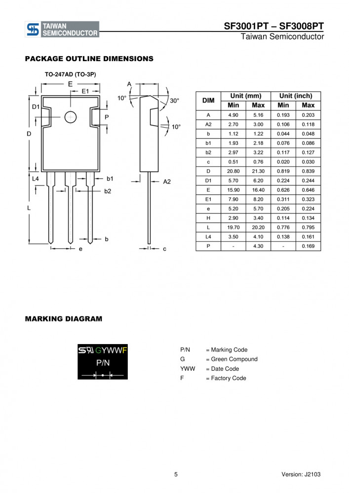 SF3002PT datasheet preview, page 5