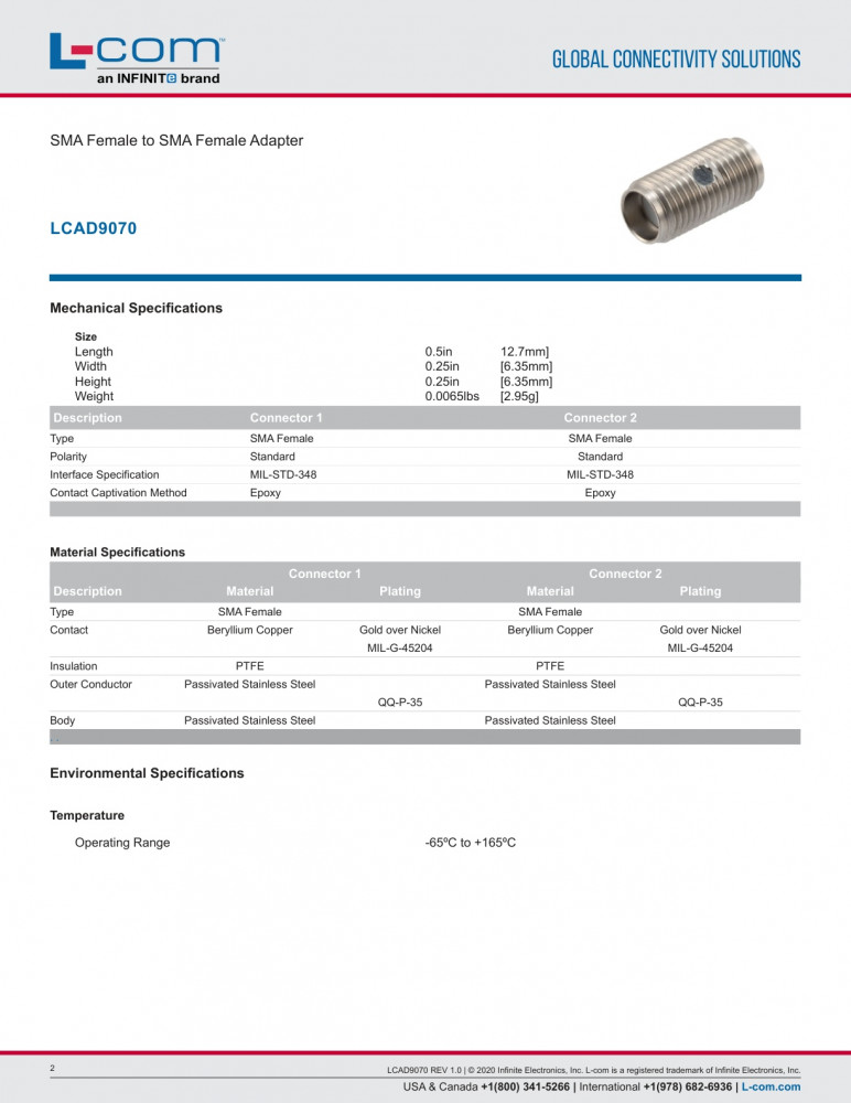 LCAD9070 technical document page 2