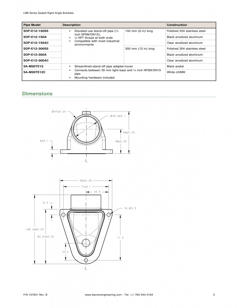 LMB30RA technical document page 3