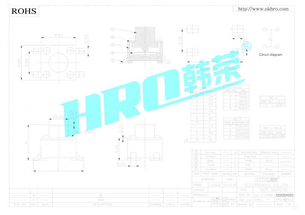 K2-1109SP-A5SA-04 technical drawing page