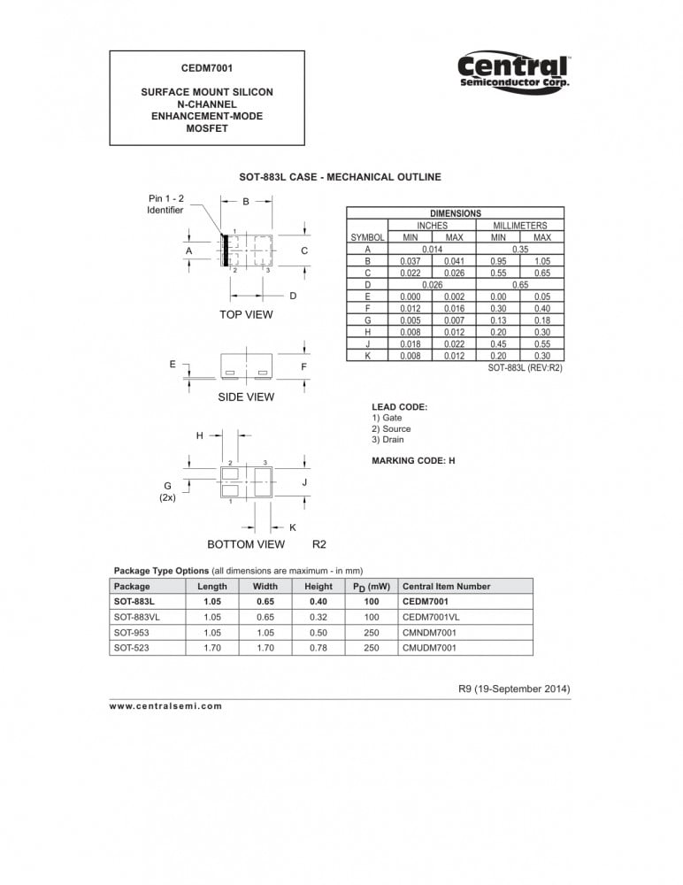 CEDM7001 datasheet page 2