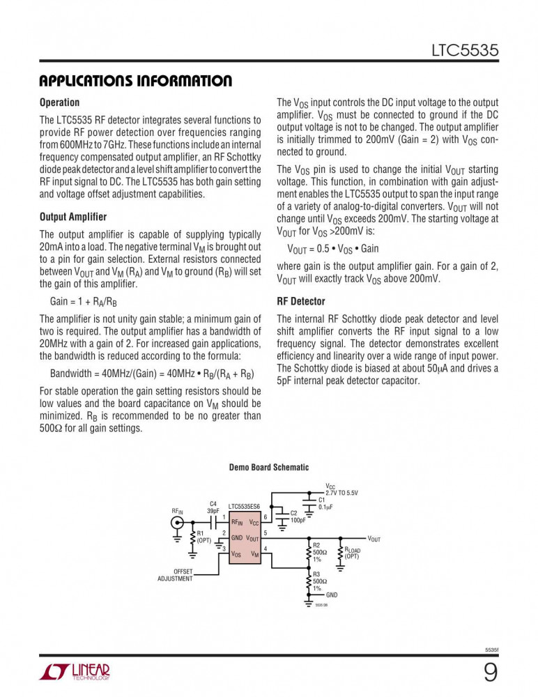 LTC5535 datasheet page 9