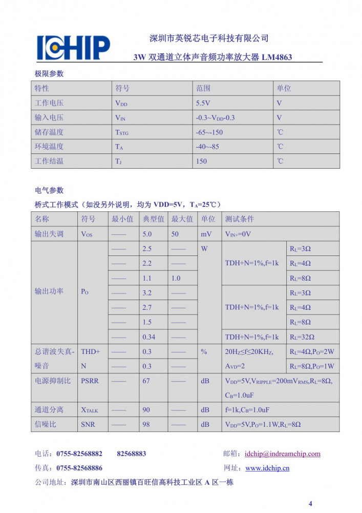 LM4863 datasheet page 5