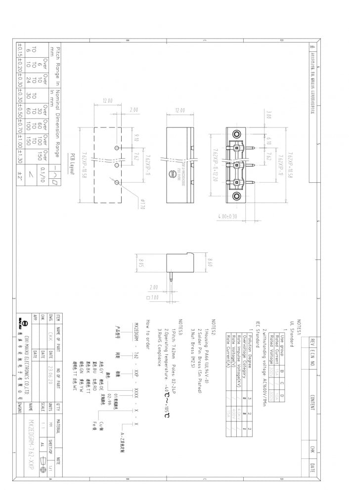 MX2EDGRM-7.62-02P-GN01-Cu-A technical drawing preview