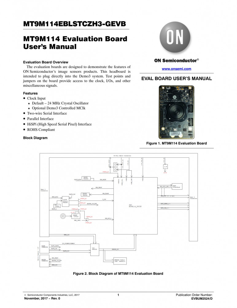 MT9M114 evaluation board documentation page 1