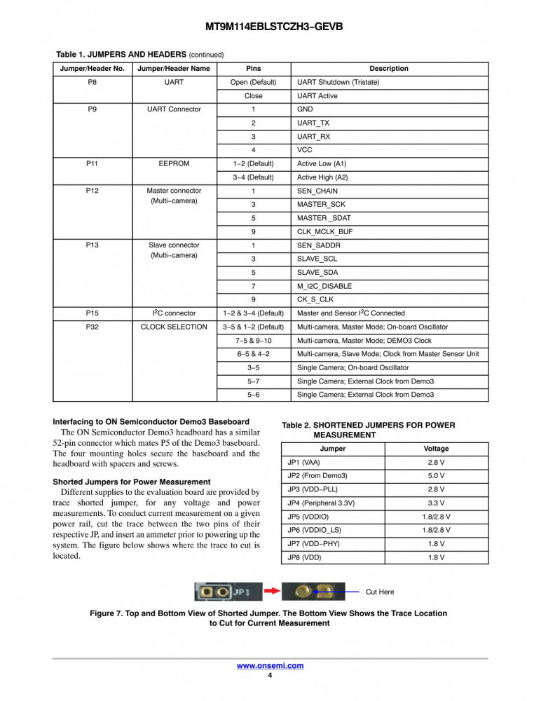 MT9M114 evaluation board documentation page 4