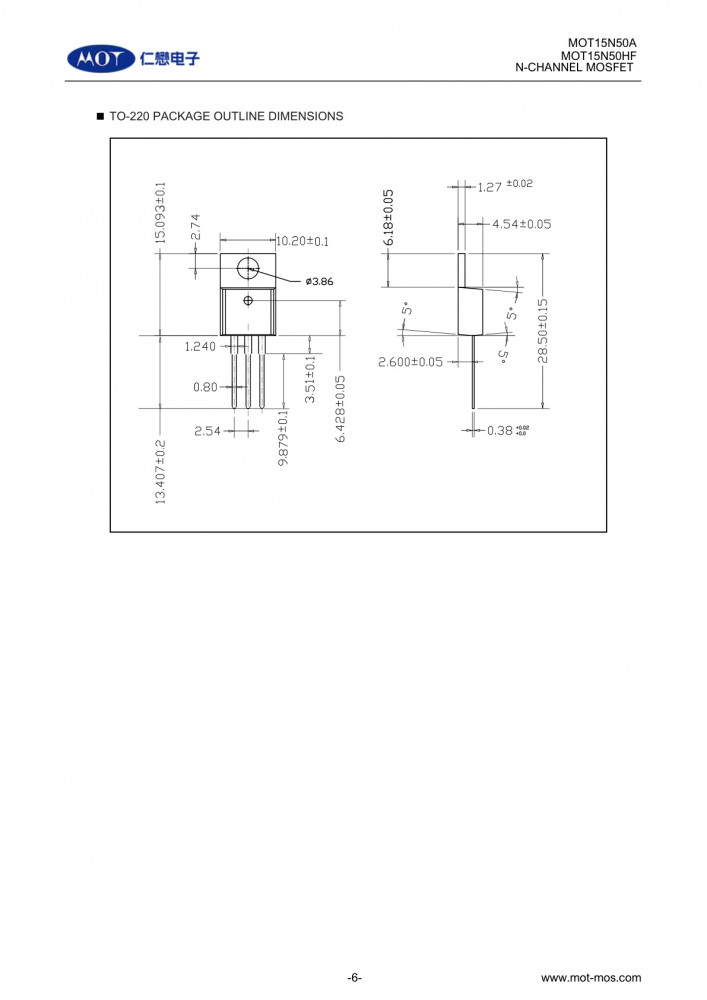 MOT15N50HF datasheet page 6
