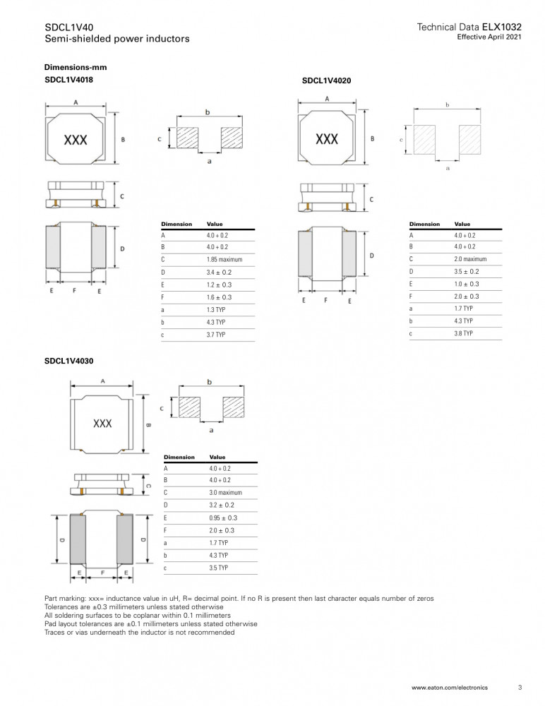 EATON SDCL1V technical document page 3