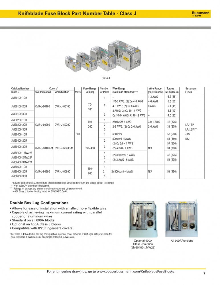 EATON Bussmann modular knifeblade fuse blocks page 7
