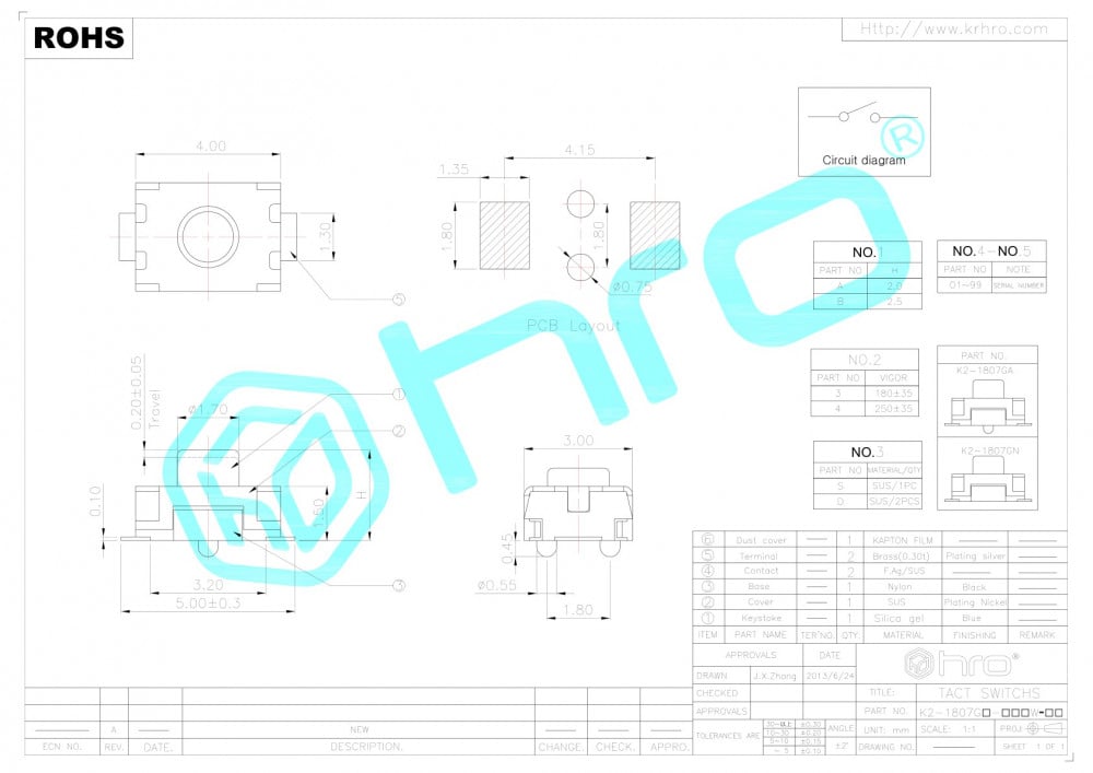 K2-1807GA-A4DW-06 technical drawing page 1
