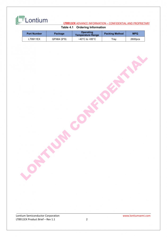 LT8911EX document page 2