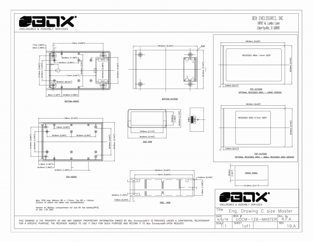 UOCM-126 engineering drawing preview