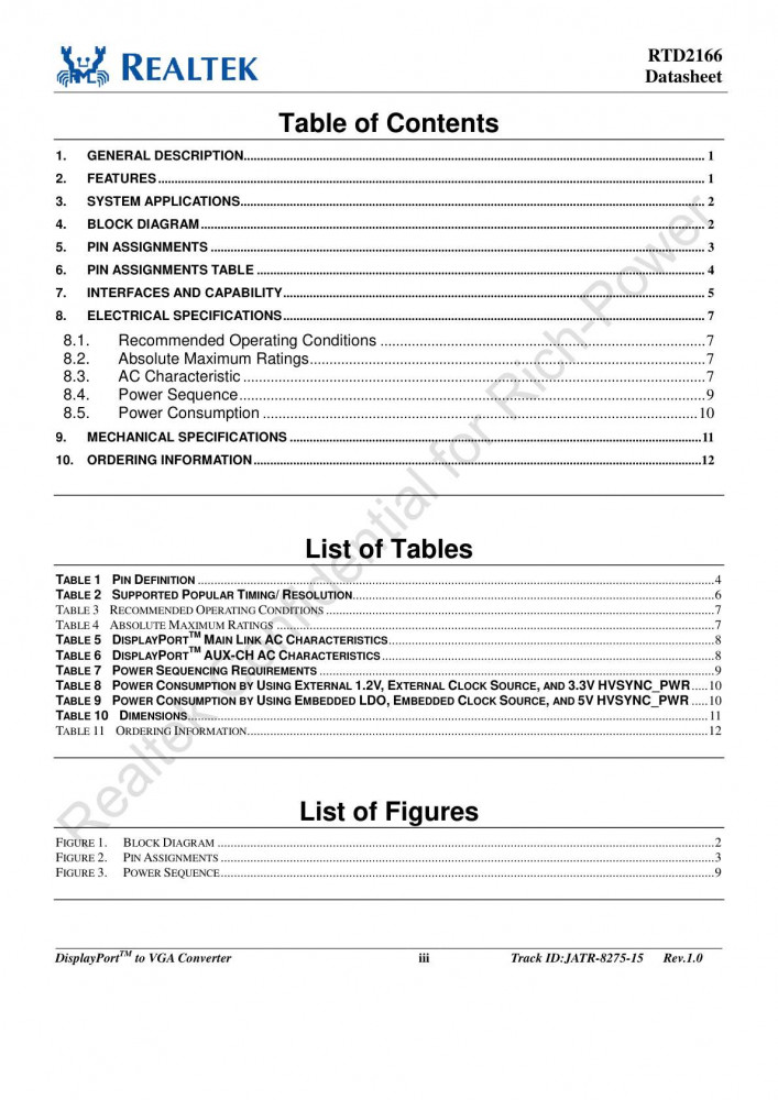 RTD2166-CG product brief page 3