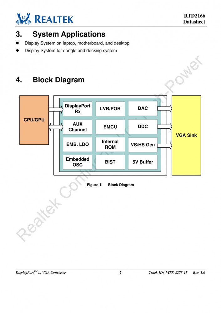 RTD2166-CG product brief page 5