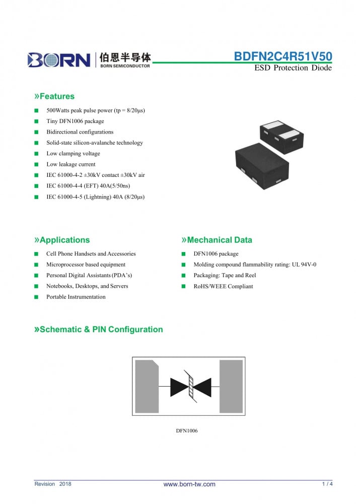 BDFN2C4R51V50 datasheet page 1