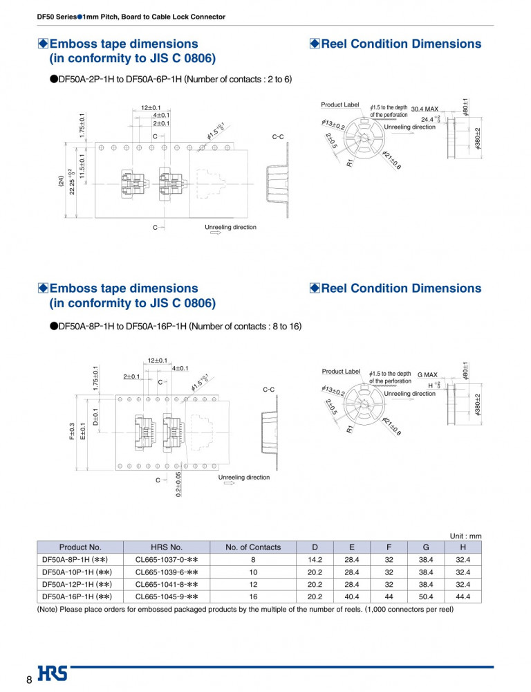 DF50A-11S-1C technical document page 8