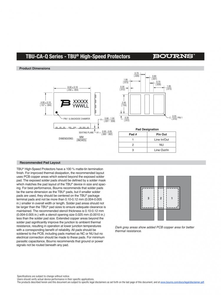 BOURNS TBU-CA-Q Series datasheet page 4