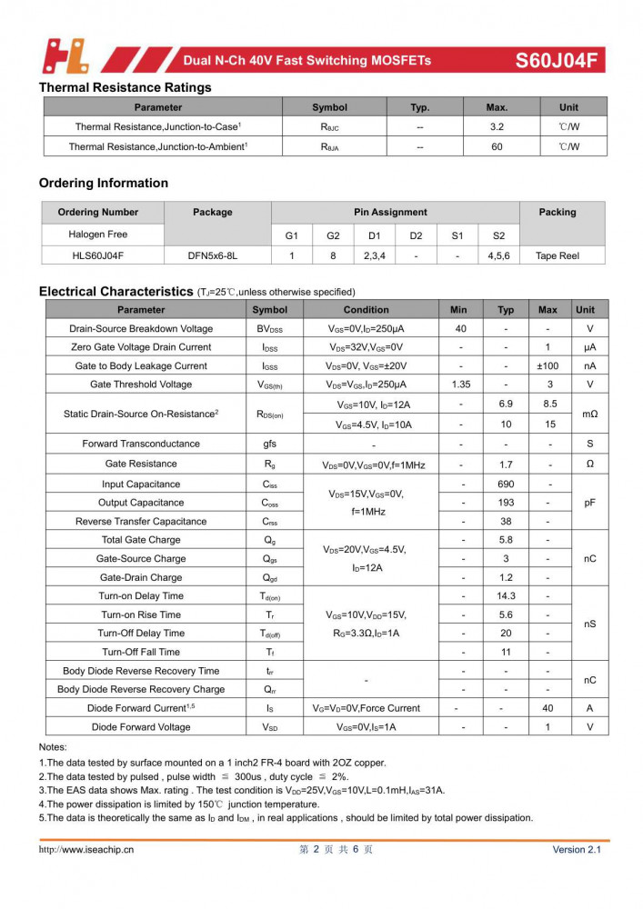 S60J04F datasheet page 2
