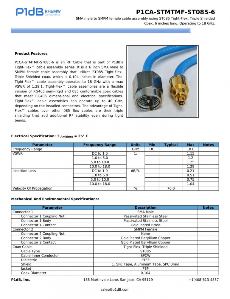 P1CA-STMTMF-ST085-6 technical document image, page 1