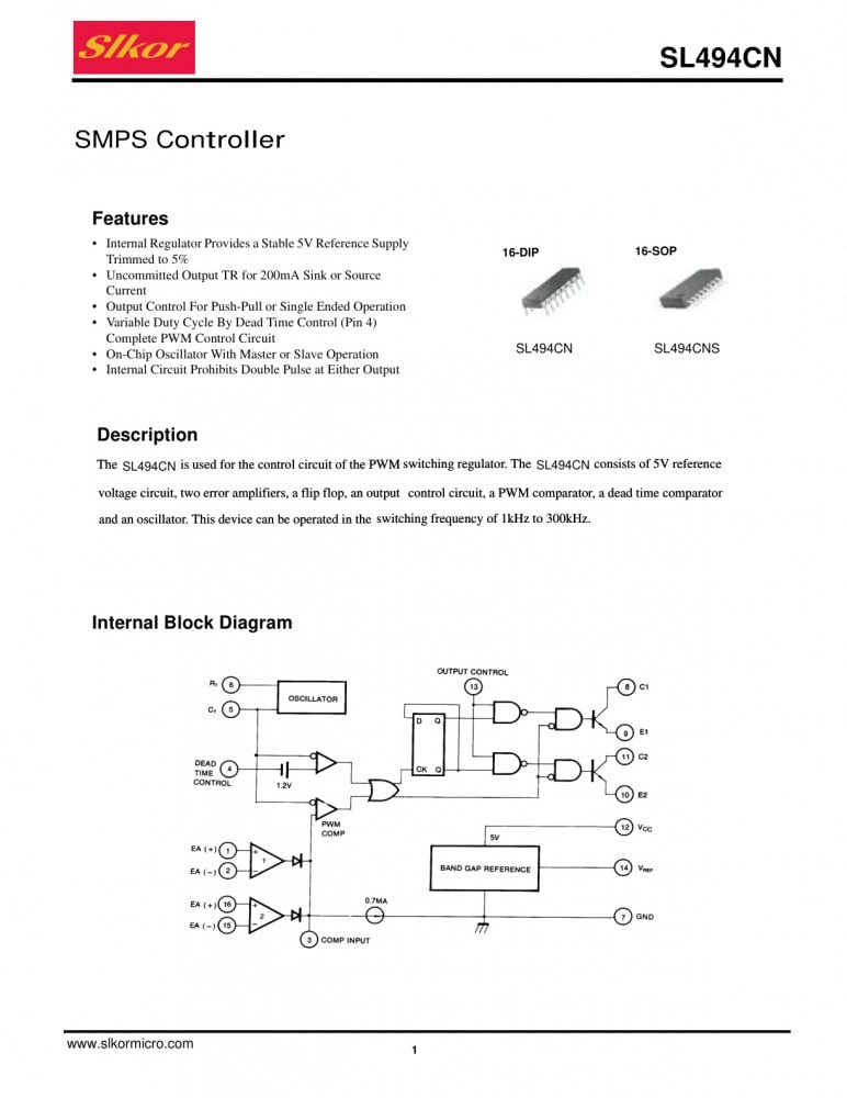 SL494CN datasheet page 1