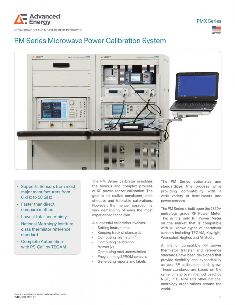 Power calibration system document page 1