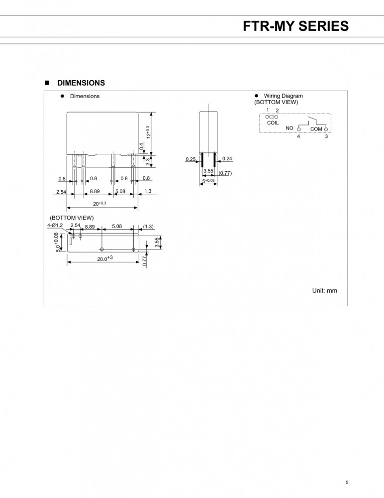 FTR-MY series datasheet page 5