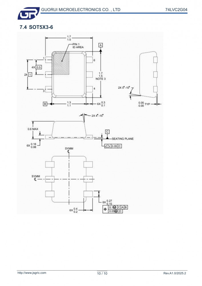 74LVC2G04 datasheet page 10