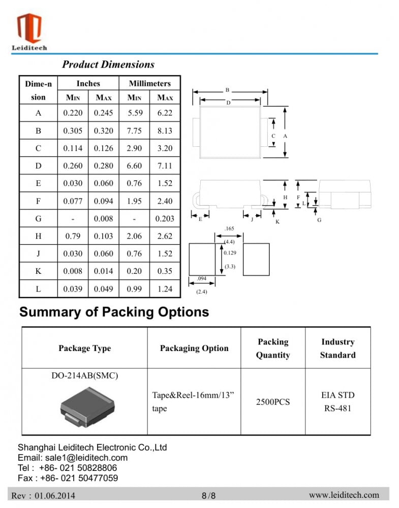 5.0SMDJ series datasheet page 8