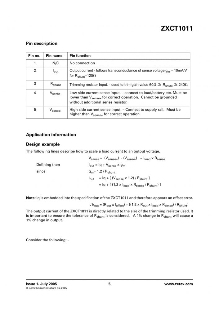 ZXCT1011 datasheet page 5