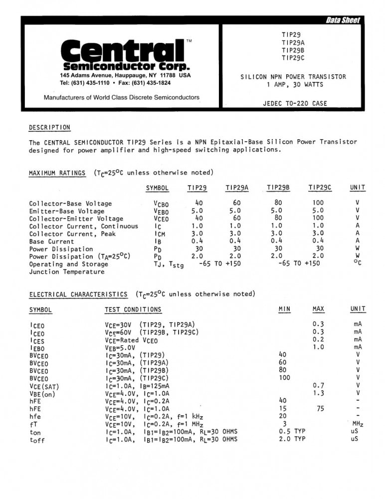TIP29 document page 1