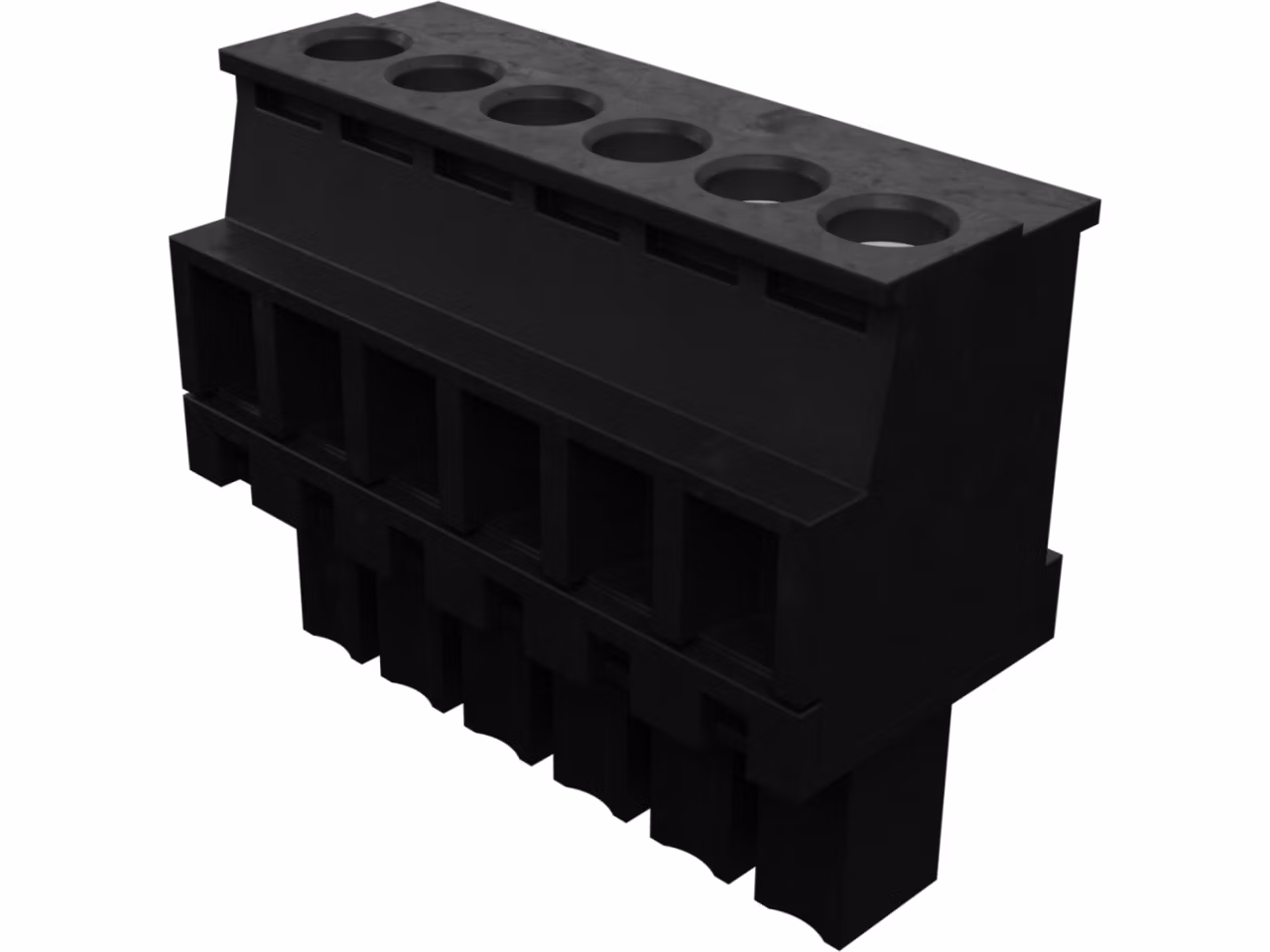 3.81mm Pitch Eurostyle Vertical Plug, with Reverse Imprinting, Rear Wire Entry, Black, 6 Circuits for sale