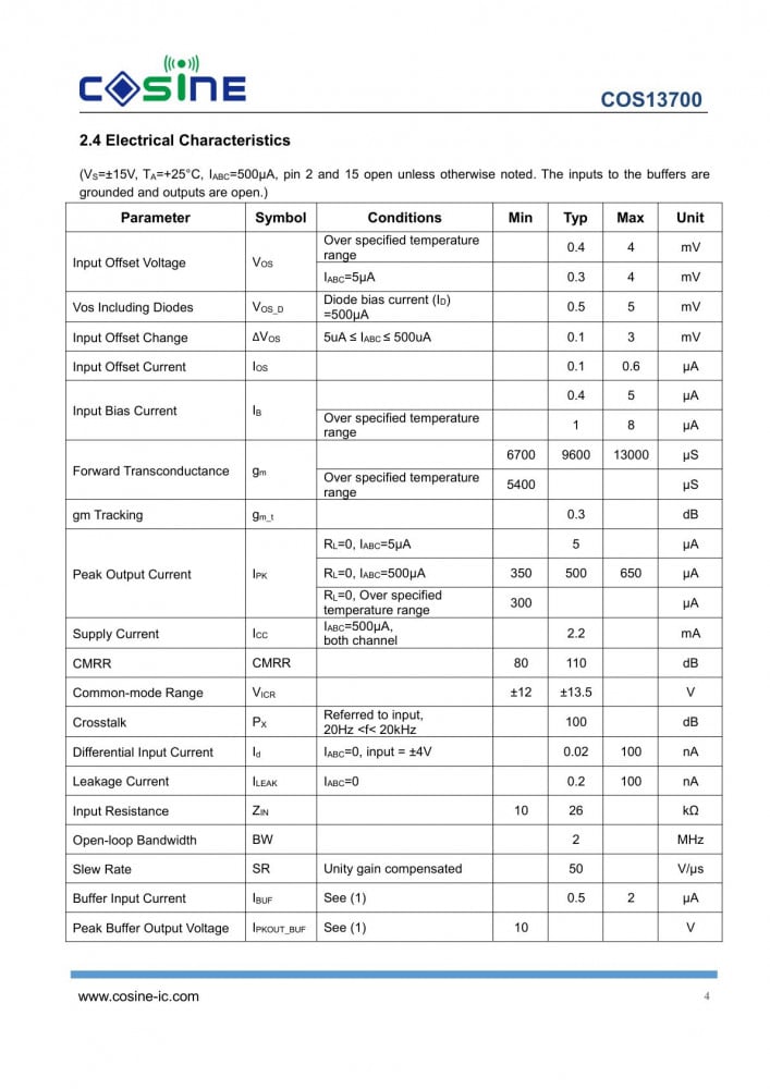 COSLM13700DT datasheet page 4