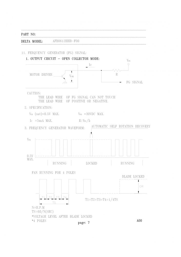 AFB0612HHB-F00 FG signal page