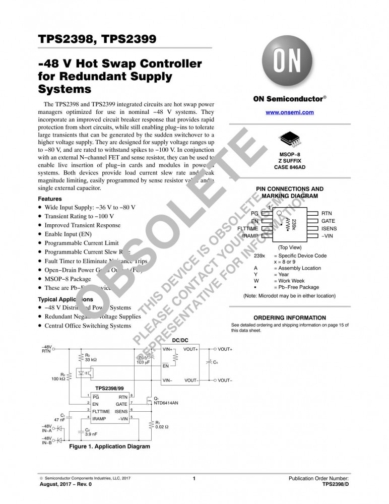 TPS2399 datasheet page 1