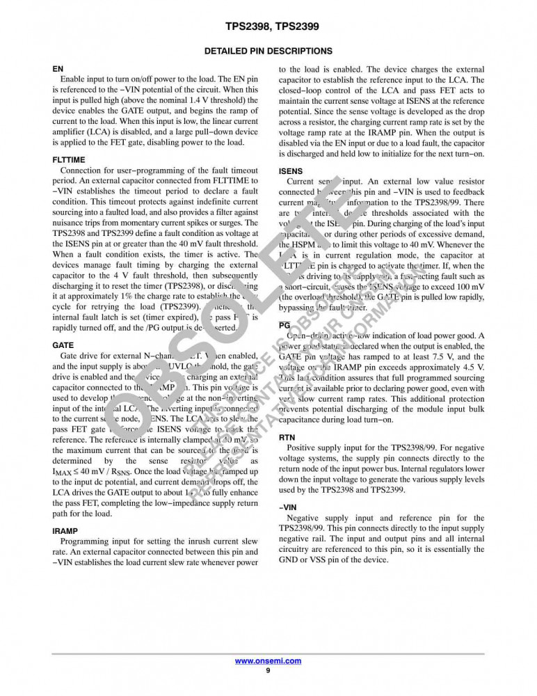 TPS2399 datasheet page 9