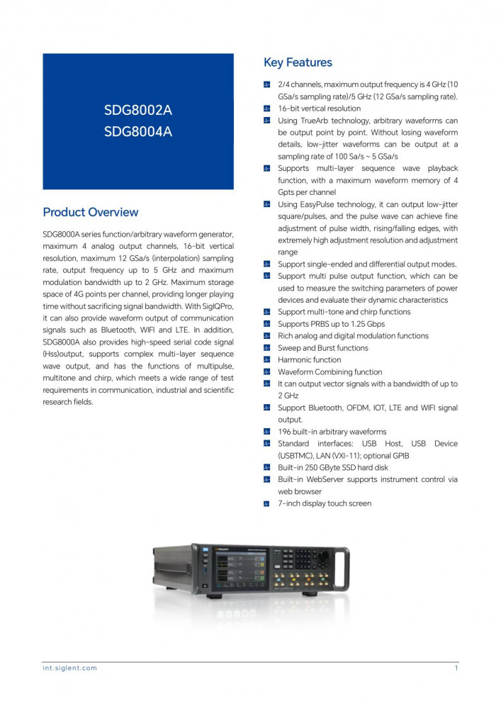 SDG8000A document page 2