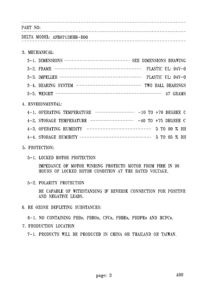 AFB0712HHB-R00 specification page 3