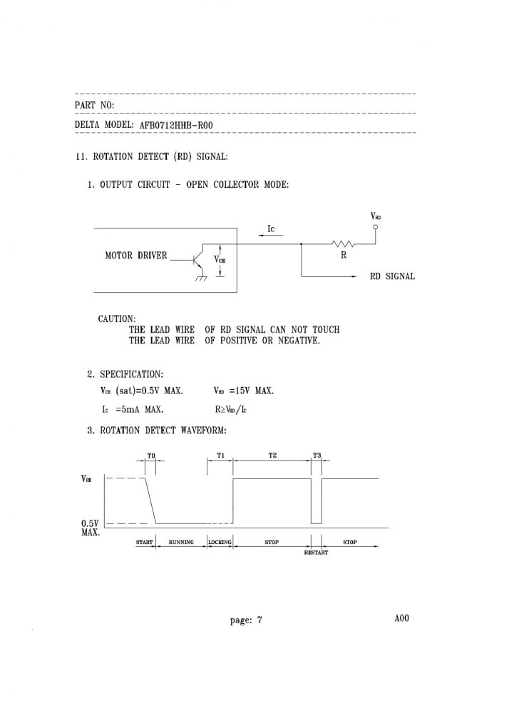 AFB0712HHB-R00 rotation detect circuit