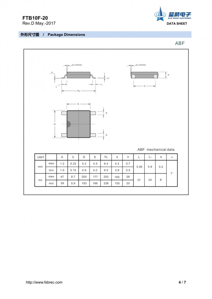 FTB10F-20 datasheet page 4