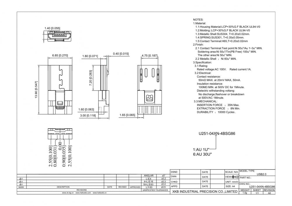 U251-041N-4BSG86 technical drawing page 1