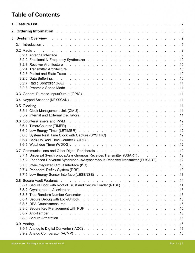 EFR32FG23 datasheet page image 5